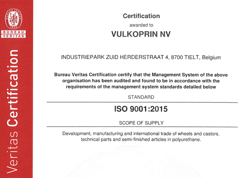 Das Vulkoprin Wheel Team verlängert seine ISO-9001-Zertifizierung bis 2024.